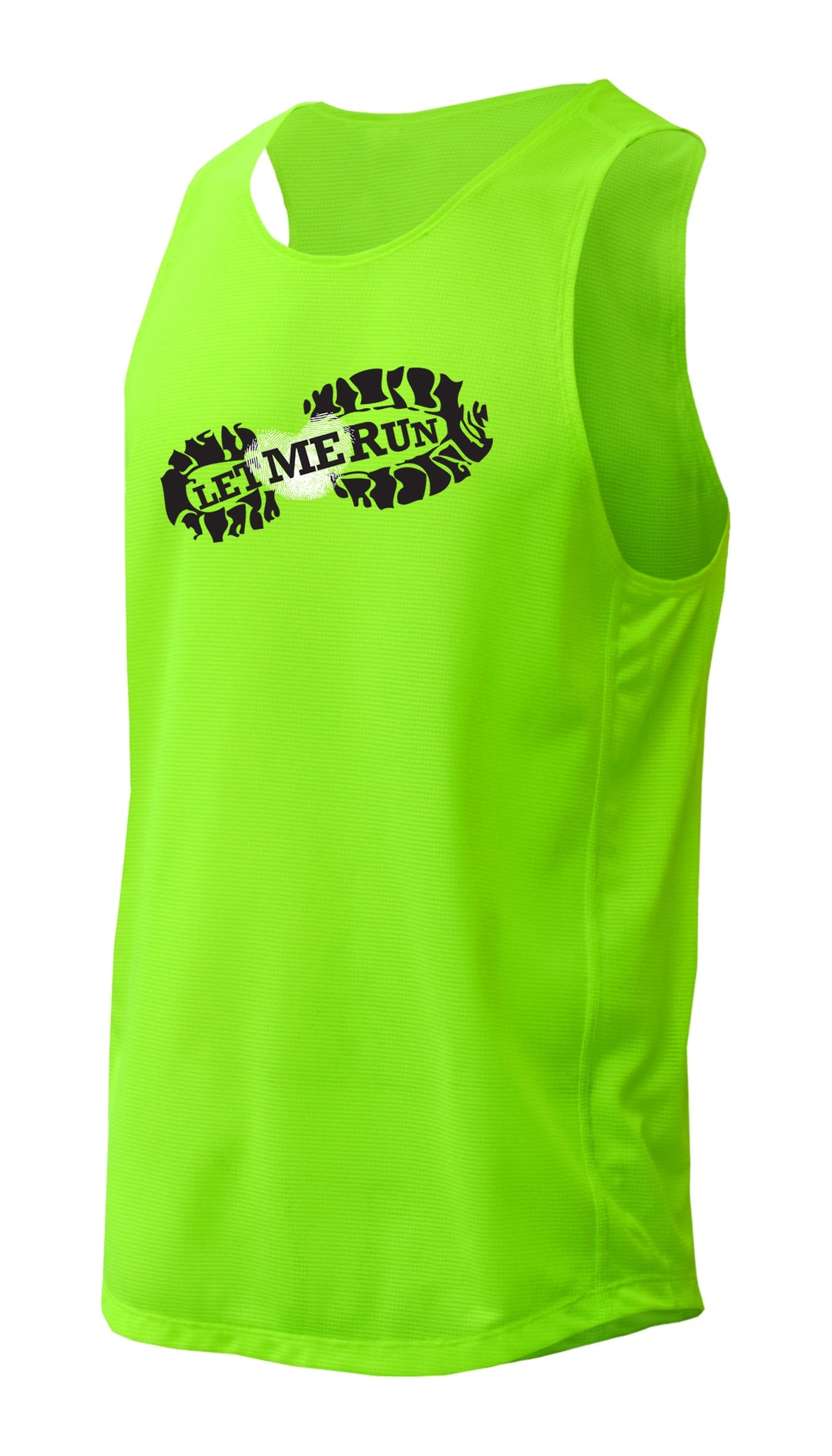 Men's Racing Singlet/Tank - Lime Green – Let Me Run